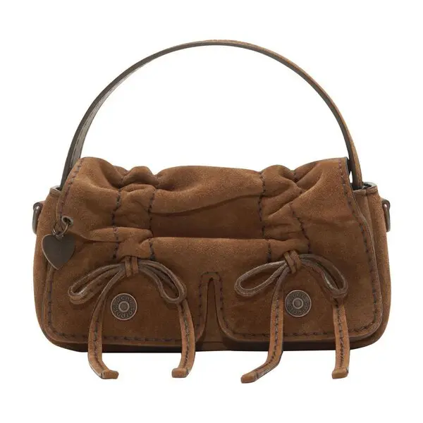 Acne Studios Micro Multipocket Suede Shoulder Bag