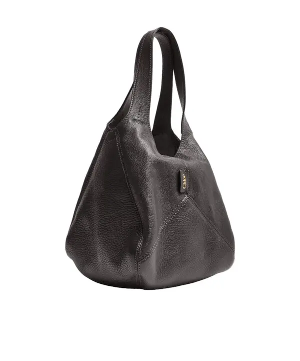 Chloé Leather Hobo Shoulder Bag - Black