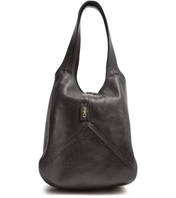 Chloé Leather Hobo Shoulder Bag - Black