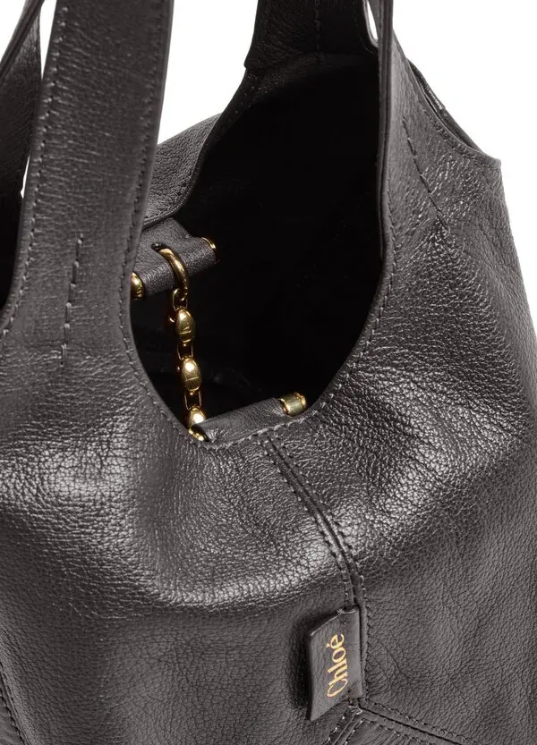 Chloé Leather Hobo Shoulder Bag - Black
