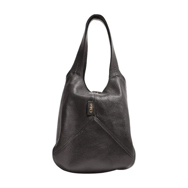 Chloé Leather Hobo Shoulder Bag - Black