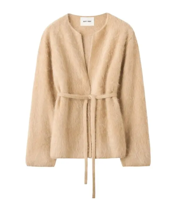 Soft Goat Long-sleeved Knitwear - Camel
