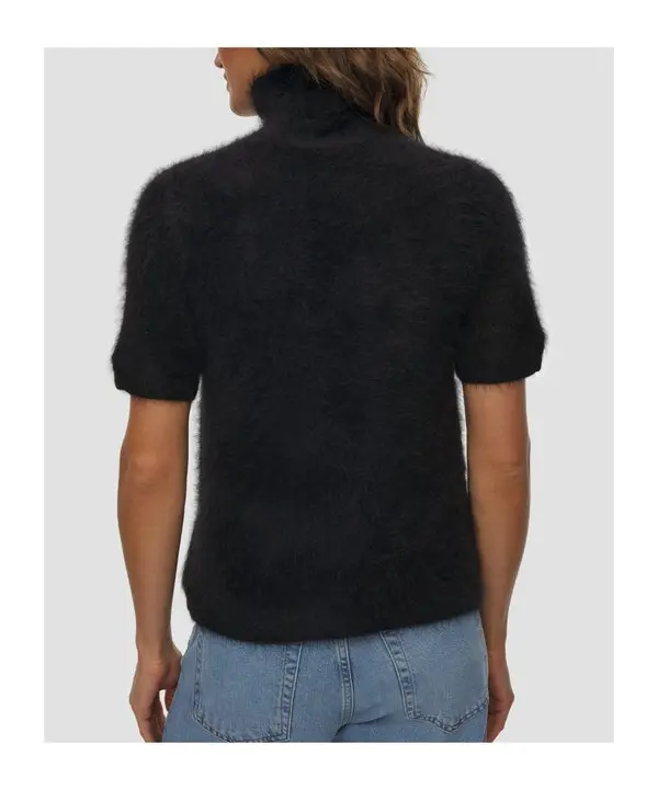 Soft Goat Short-sleeved Turtleneck Sweater