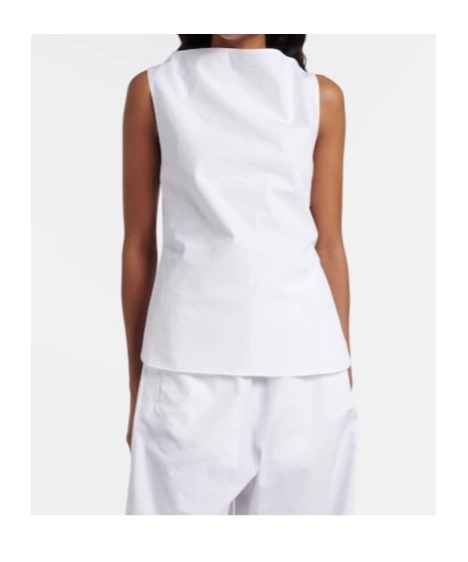 RÓHE Draped Cotton-blend Top