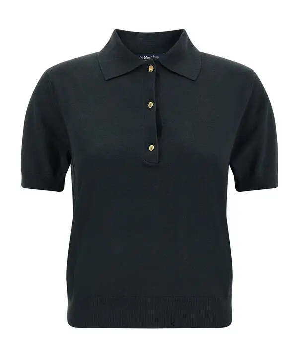 Max Mara Pomposa Short-sleeved Knitted Polo Shirt