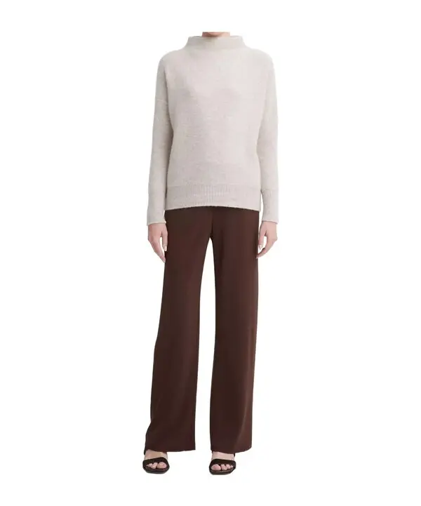 Vince Plush Cashmere Funnel-neck Sweater - Marble Grain