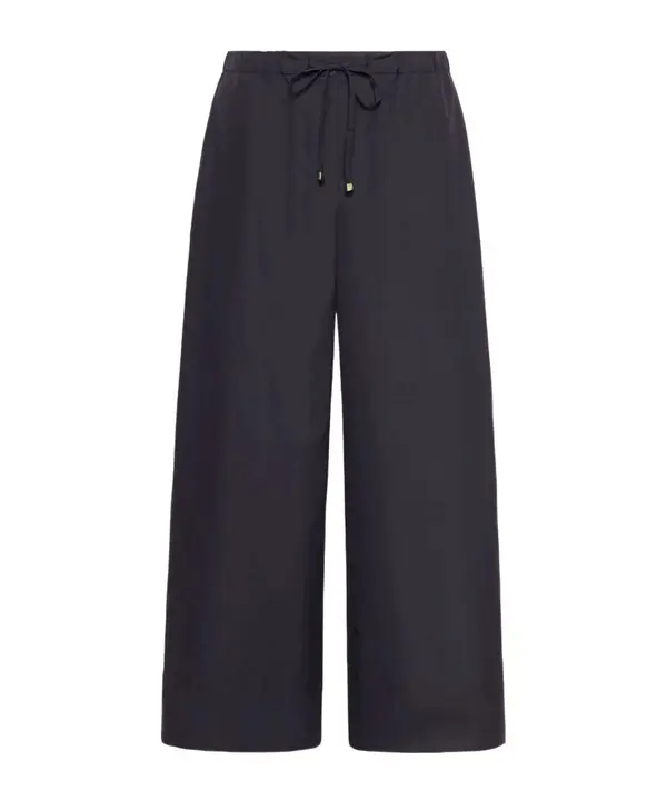 Max Mara Drawstring Wide Leg Trousers - Black