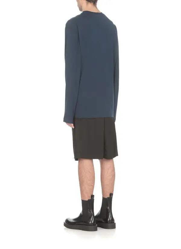 MSGM Logo-print Long-sleeve Cotton T-shirt