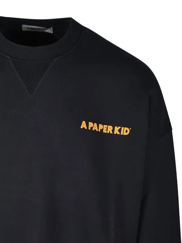 A PAPER KID Cotton Logo Sweatshirt