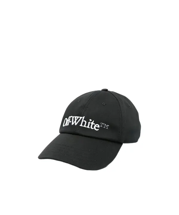 Off-White Drill Bookish Logo Embroidered Baseball Cap - Black