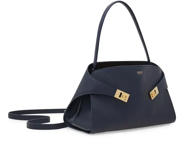 FERRAGAMO Hug Soft Bicolor Shoulder Bag