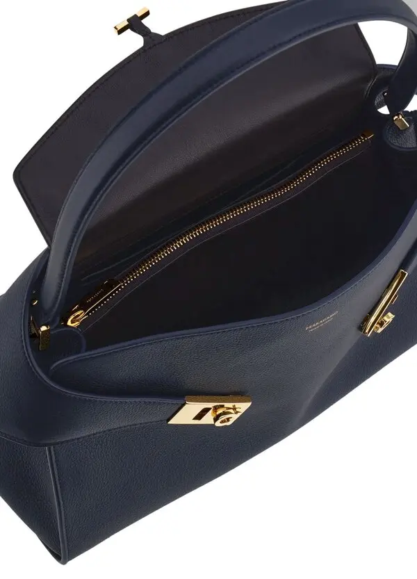 FERRAGAMO Hug Soft Bicolor Shoulder Bag