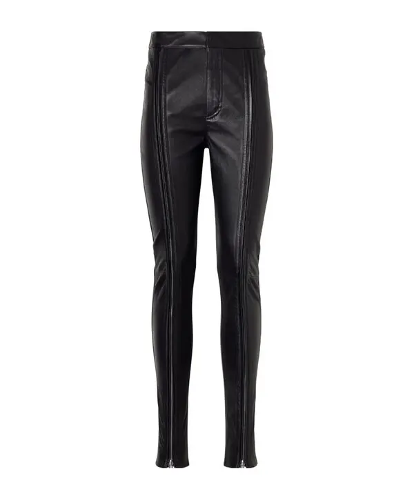 TOM FORD Glossy Leather Slim-fit Trousers