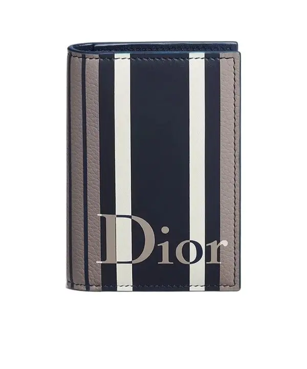 Dior Dioriviera Bifold Card Holder - Grey/blue