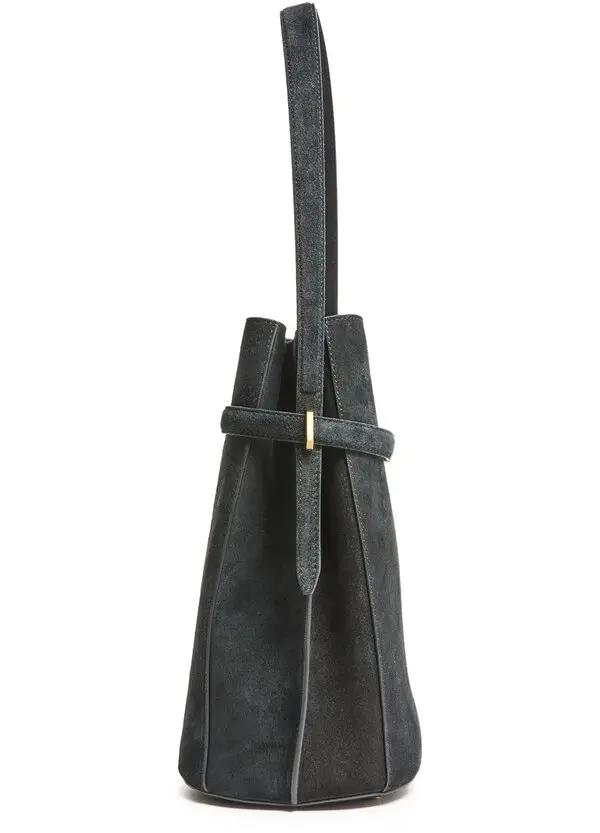 TOTEME Belted Suede Bucket Bag