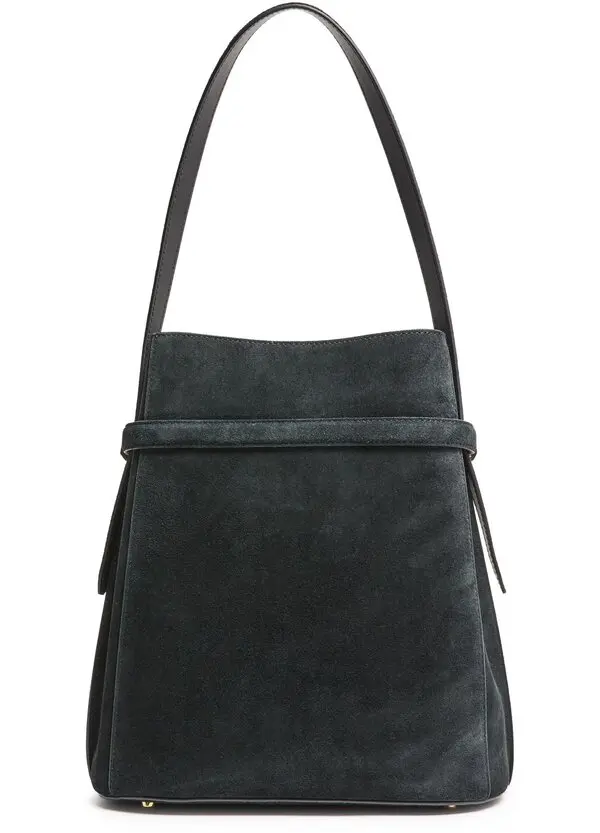 TOTEME Belted Suede Bucket Bag