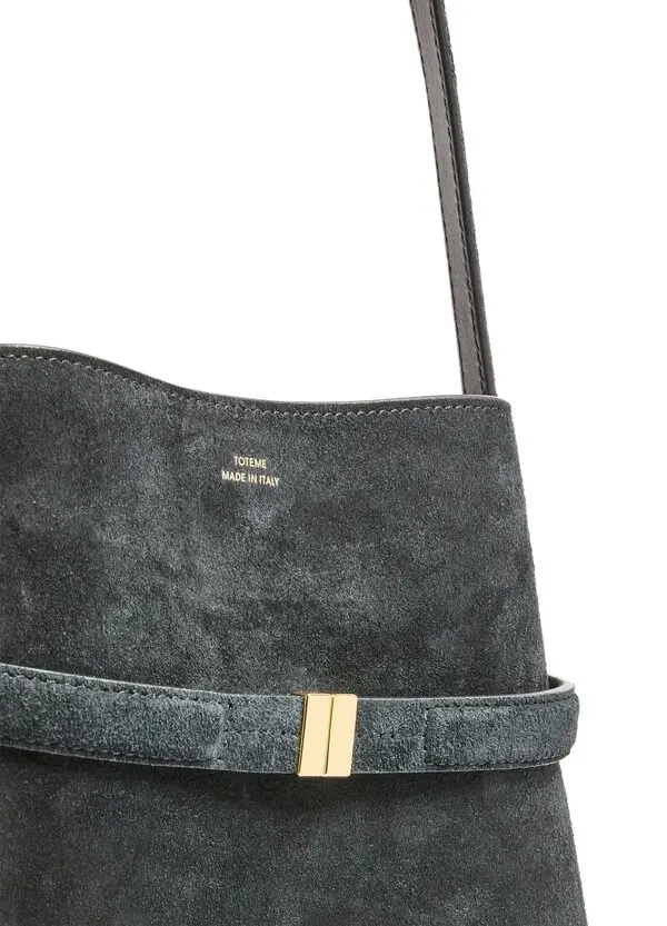 TOTEME Belted Suede Bucket Bag