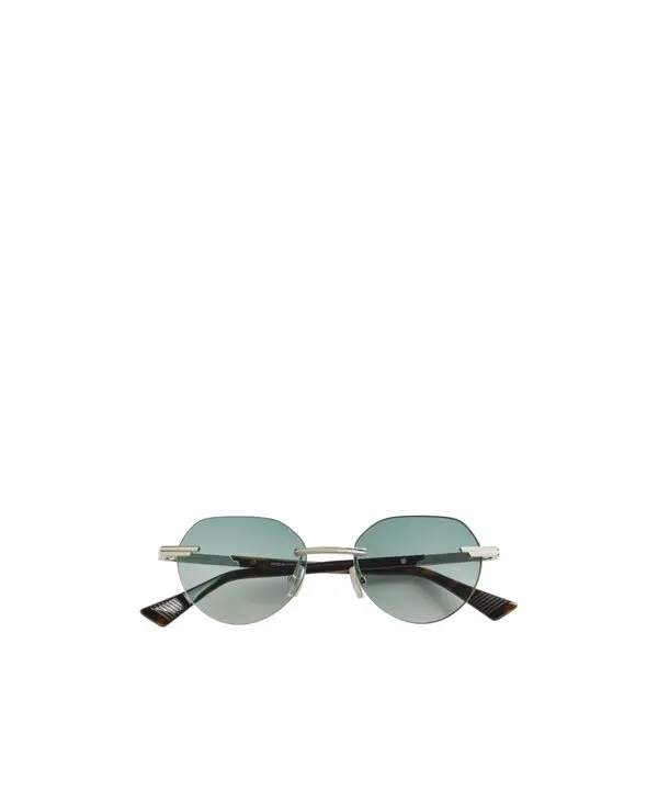 Bottega Veneta Rimless Sunglasses - Silver/green