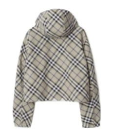 Burberry Checked Hooded Zip-up Reversible Jacket