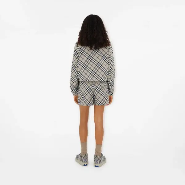 Burberry Checked Hooded Zip-up Reversible Jacket