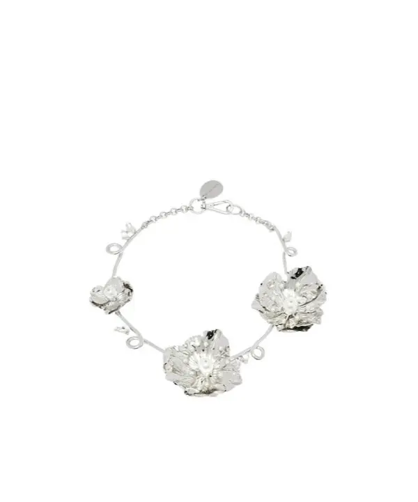 Simone Rocha Turbo Blooming Poppy Choker - Silver