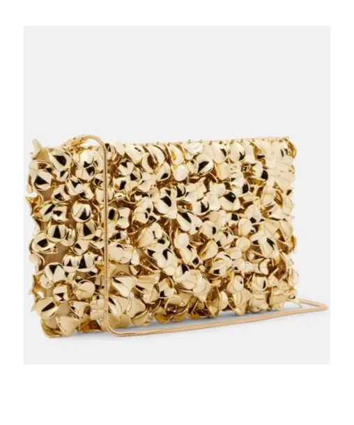 Simkhai Reese Small Embellished Clutch With Detachable Shoulder Strap - Gold