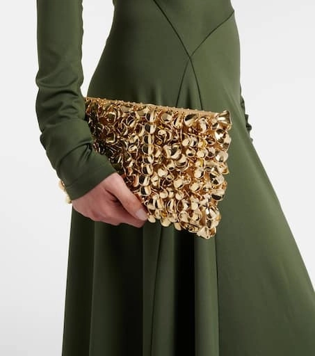 Simkhai Reese Small Embellished Clutch With Detachable Shoulder Strap - Gold