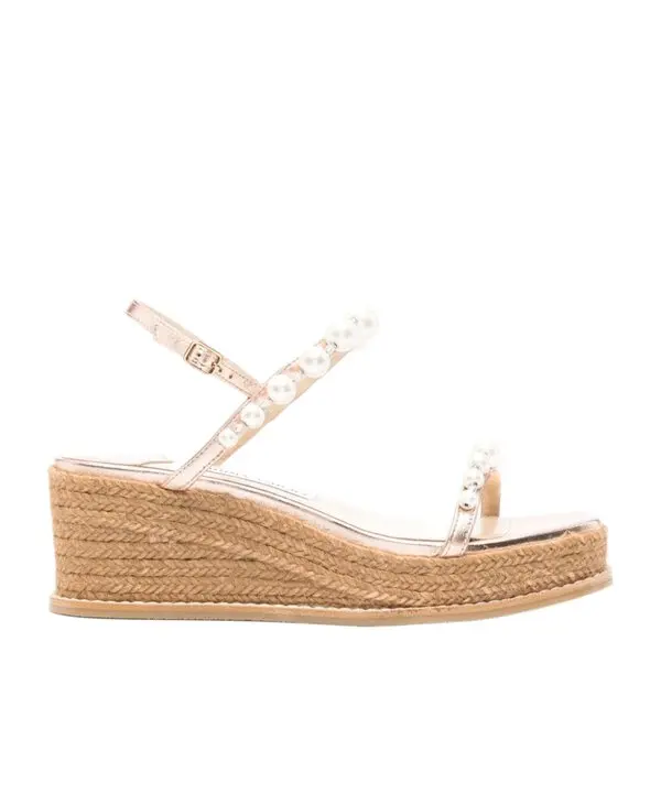 JIMMY CHOO Amatuus 60mm Wedge Sandals - Nude