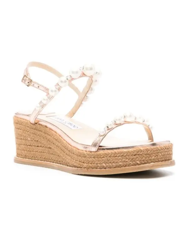 JIMMY CHOO Embellished Wedge Sandals