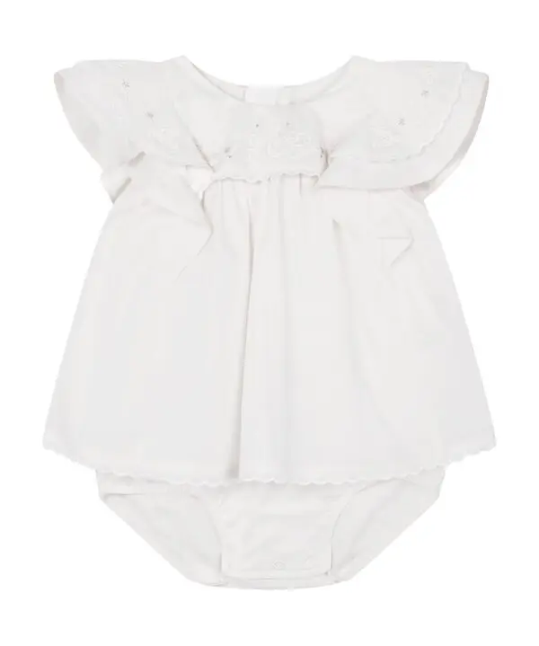 Chloé Embroidered Dress Set With Fisherman's Hat