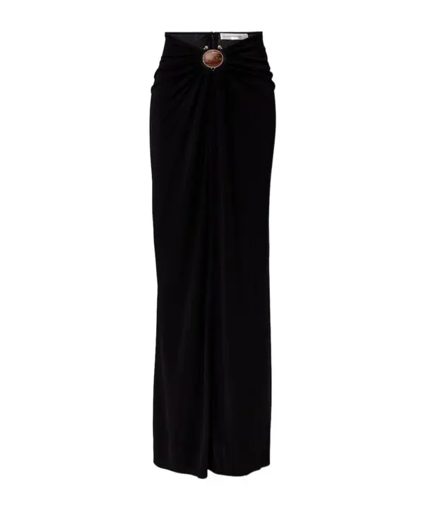 Christopher Esber Embellished Gathered Jersey Maxi Skirt - Black