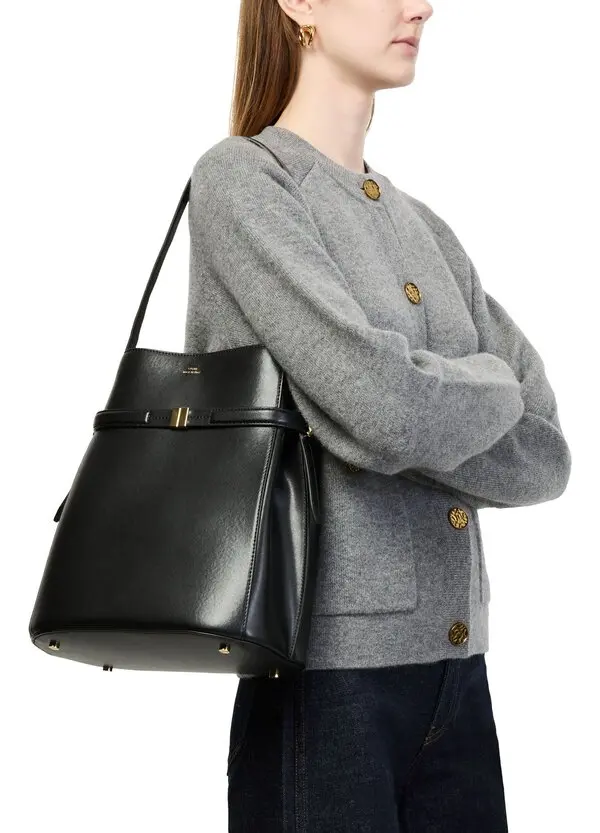 TOTEME Belted Leather Bucket Bag