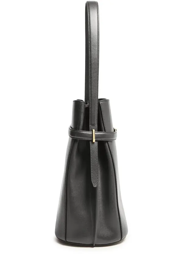TOTEME Belted Leather Bucket Bag