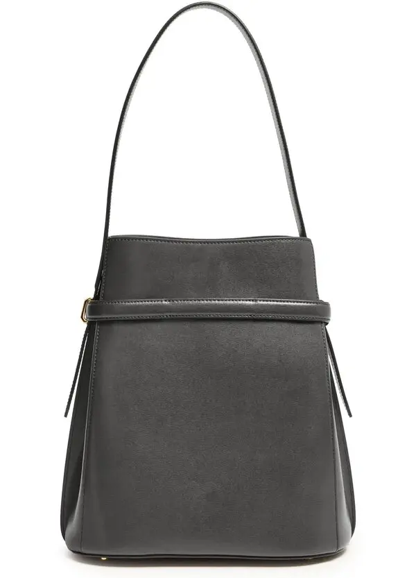 TOTEME Belted Leather Bucket Bag