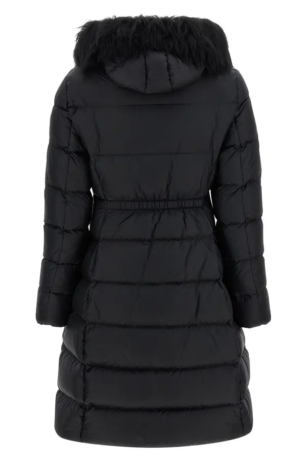 Moncler Hooded Down Jacket With Removable Fur Trim