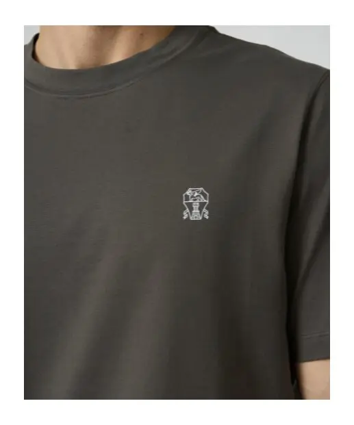 Brunello Cucinelli Logo Printed Crewneck T-shirt