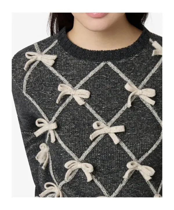 Moschino Wool-and-silk Blend Sweater With Bow Embellishments