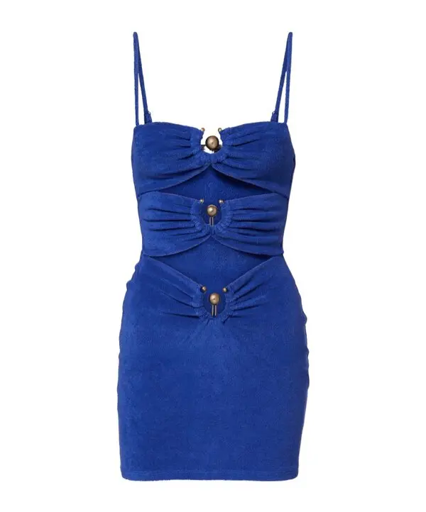 Christopher Esber Cutout Cotton-blend Terry Minidress