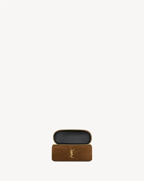 Saint Laurent Gaby Vanity Bag In Suede