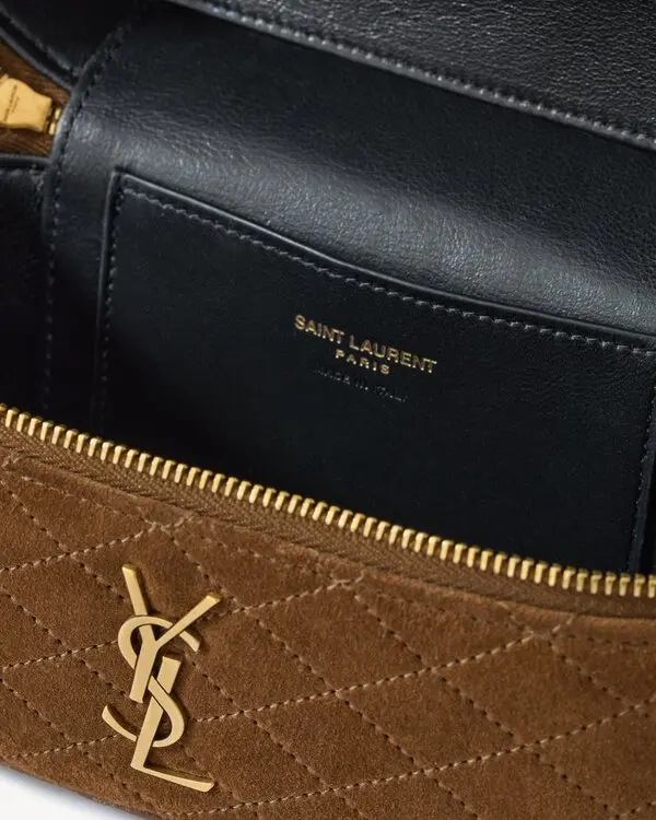 Saint Laurent Gaby Vanity Bag In Suede