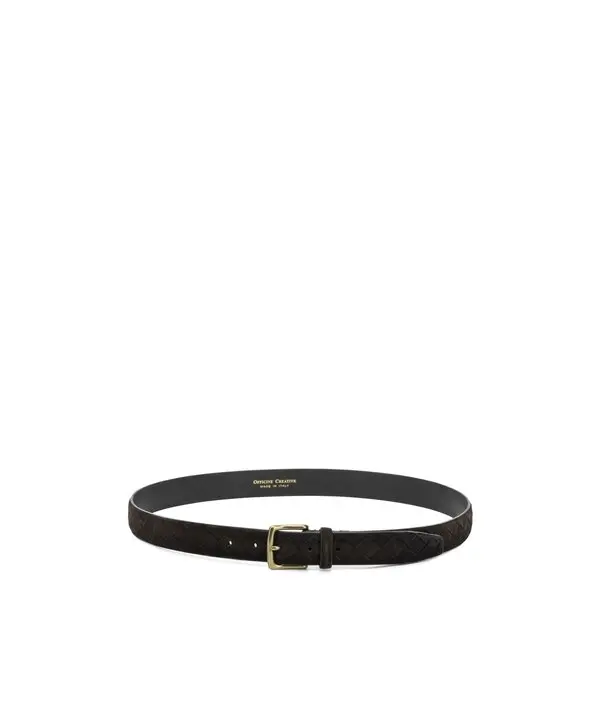Officine Creative Oc Strip Leather Belt - Black