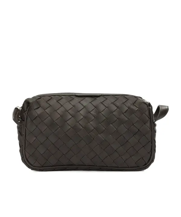 Officine Creative Woven Leather Clutch - Brown