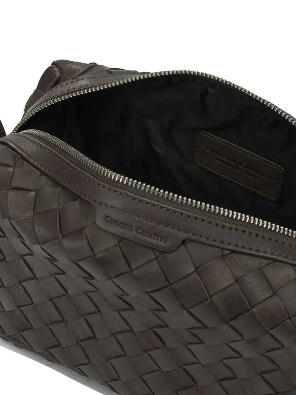 Officine Creative Woven Leather Clutch