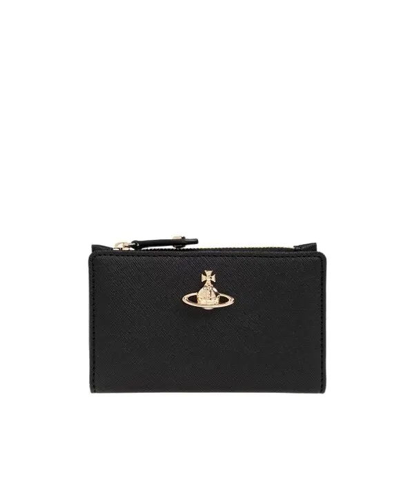 VIVIENNE WESTWOOD Slim Flap Card Holder - Black