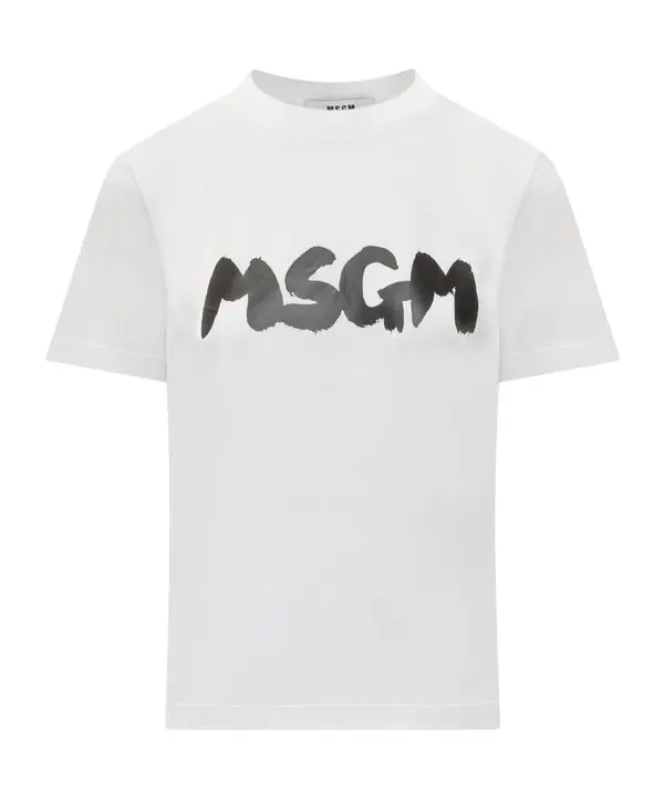 MSGM Logo Printed Crewneck T-shirt