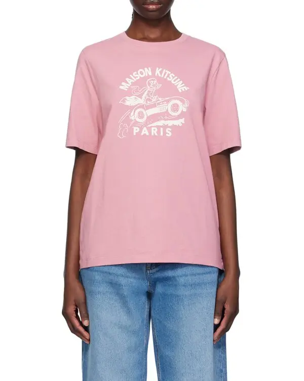 Maison Kitsuné Racing Fix Printed Crewneck T-shirt