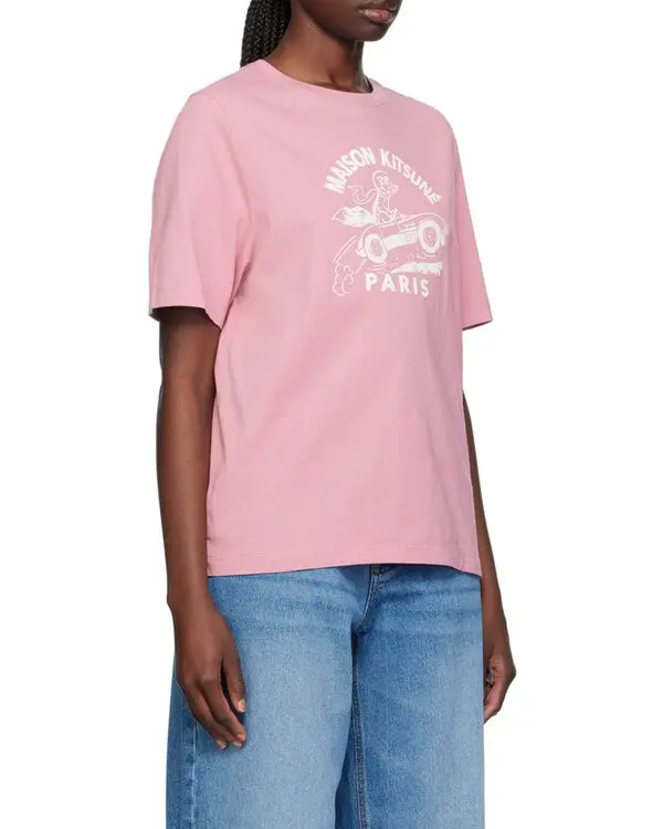 Maison Kitsuné Racing Fix Printed Crewneck T-shirt