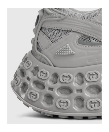 Gucci 3d Effect Interlocking G Sneakers - Grey