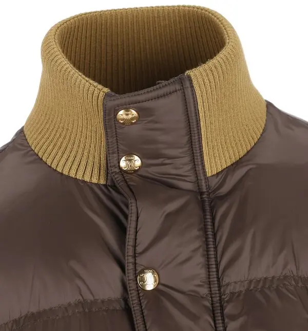 Celine Puffer Jacket In Light Nylon