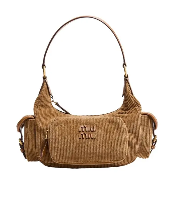 Miu Miu Corduroy Bag With Multiple Pockets